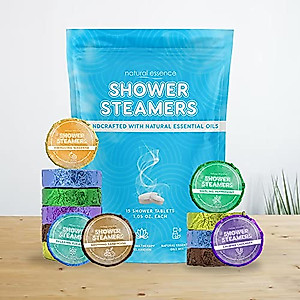Natural Essence Shower Steamers Variety of Scents 15 Packs - Shower Bombs with Aromatherapy and Long-Lasting Wellness Effect - Valentines Day Gifts for Him and Her by Trade Sailor