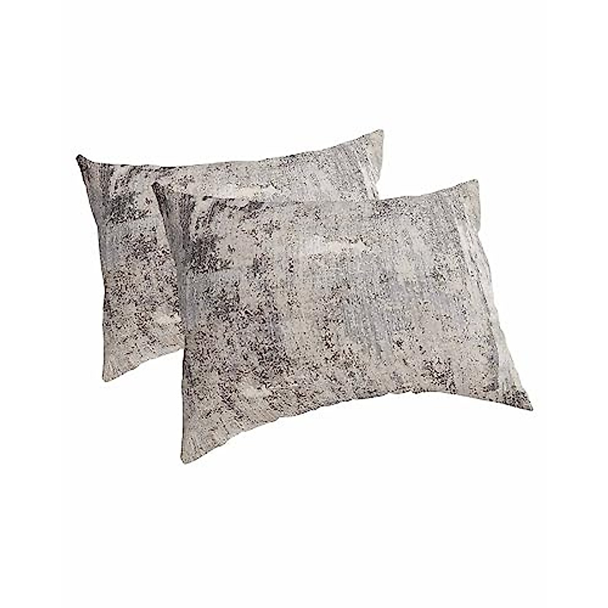 Edwiinsa Beige Wall Pillow Covers King Standard Set of 2 Bed Pillow, Farmhouse Vintage Shabby Wall Abstract Art Plush Soft Comfort for Hair/Skin Cooling Pillowcases with Envelop Closure 20''x36''