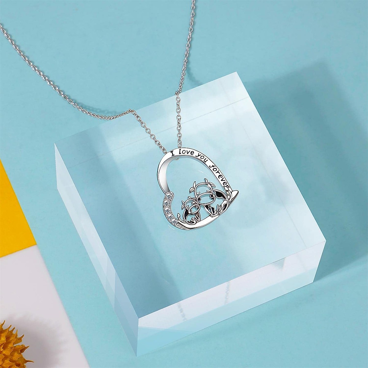 MISTBEE Mothers Day Gifts for Mom Women Cow Gifts for Women 925 Sterling Silver Cow Necklace Pendant Cow Jewelry Gifts for Mother Her