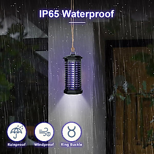 Bug Zapper with Led Light - Powerful Electric Mosquito Zapper Fly Killer for Indoor - Metal Mesh, Insect Fly Trap Indoor Mosquito Killer for Home, Garden, Patio, Backyard (15W)