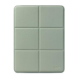 Comfyable Laptop Sleeve 13 Inch Precisely Compatible with MacBook Pro M2 2022 M1 2020-2016 & Mac Air M2 2022 M1 2020, Not Fit Old Versioned MBA/MBP, Faux Leather Cover Case, Debossed Grid, Sage