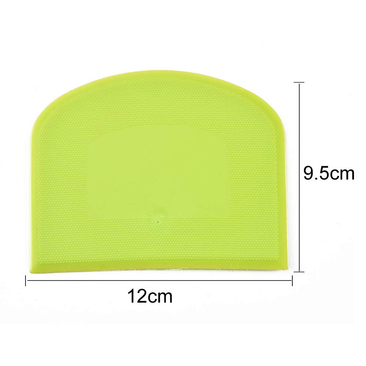 lasenersm 2 Pieces Dough Scraper Bowl Scraper Food-safe Plastic Dough Cutter Flexible Plastic Scraper Bench Scraper Multipurpose Food Scrappers for Bread Dough Cake Fondant Icing, White, Green