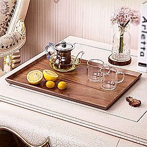 Decorative Serving Tray Imitation Wood Grain Rectangular Large Tray Simple and Practical Cup Storage Tray Breakfast, Afternoon Tea Tray Tray for Coffee Bathroom Tray Perfume Tray