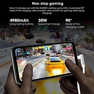 Blackview 5G Rugged Smartphone Unlocked, BL5000 Dual SIM Rugged Unlocked Phones, 8GB+128GB, Android 11, 30W Fast Charge 4980mAh Battery, 16MP+12MP Camera,6.36" HD, IP68/IP69K Waterproof Phone,GPS,NFC