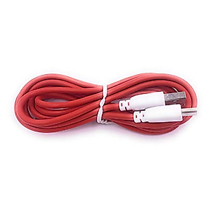 Xcivi USB Data Charger Cable Cord for Fuhu Tablets Nabi DreamTab, nabi 2S, nabi Jr, Jr. S, XD, Elev-8, 6 FT/2m (Red)