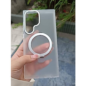 Fair-Minded Phone Case for Samsung Galaxy S23 Ultra, with Ring Kickstand, Magnetic, Shockproof Clear