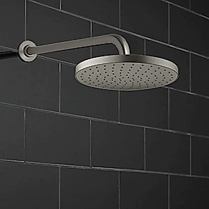 Fontana Deauville Round Rain Shower Head With Masterclean Spray Face In Polished Vibrant Brushed Nickel Finish (10 Inch)