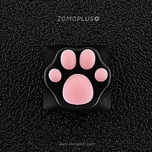 Custom Gaming Keycaps Machinery Keyboard keycaps Cat paw Shape ABS Base for ESC Key, Cat Claw for Cute Keyboard (Black/Pink)