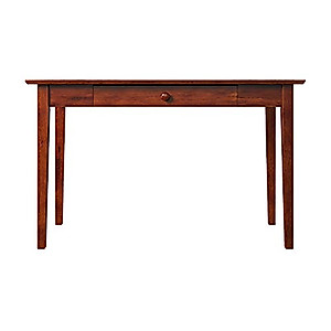 AFI, AH12114, Shaker Desk with Drawer and Charging Station, Walnut