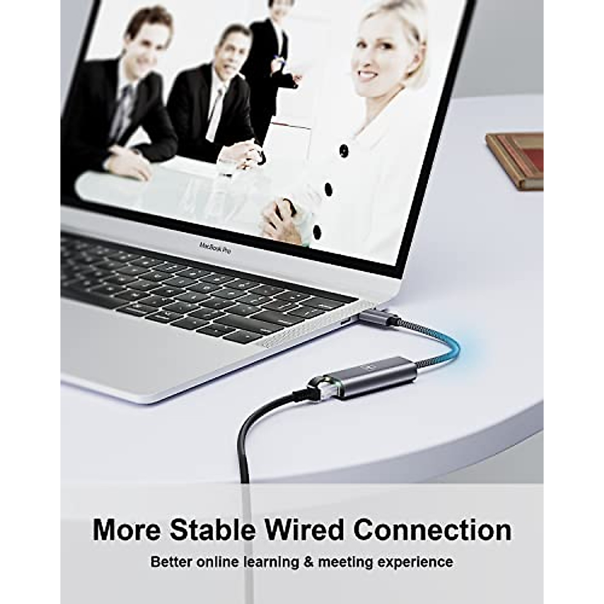 USB C to Ethernet Adapter, 1Gbps USB-C to RJ45 LAN Adapter, Type-C to Ethernet Adapter [Thunderbolt 3 Compatible] Compatible with MacBook and Windows Laptop