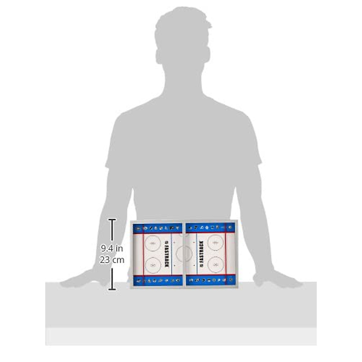 Blue Orange Games Fastrack NHL The Fast Action Dexterity Puck Sliding Hockey Game - Sporty Dexterity Wooden Ice Hockey 2 Player Game