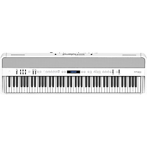 Roland FP-90X 88-Key Portable Digital Piano, White Bundle with Stand, Bench, Sustain Pedal, Studio Monitor Headphones