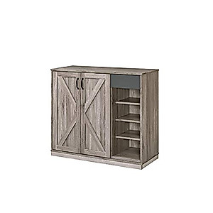 Bellemave Shoe Storage Cabinet, 4 Tier Shoe Rack with Drawers and Doors, Entryway and Hallway Furniture for Home and Office,47 inch,Gray Oak