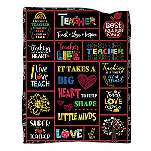 JOPJOLIW Teacher Gifts Blanket-Teacher Gifts for Women Men-Teacher Appreciation Gifts-Teacher Graduation Birthday Back to School Gifts Throw Blankets 60"x50" -1