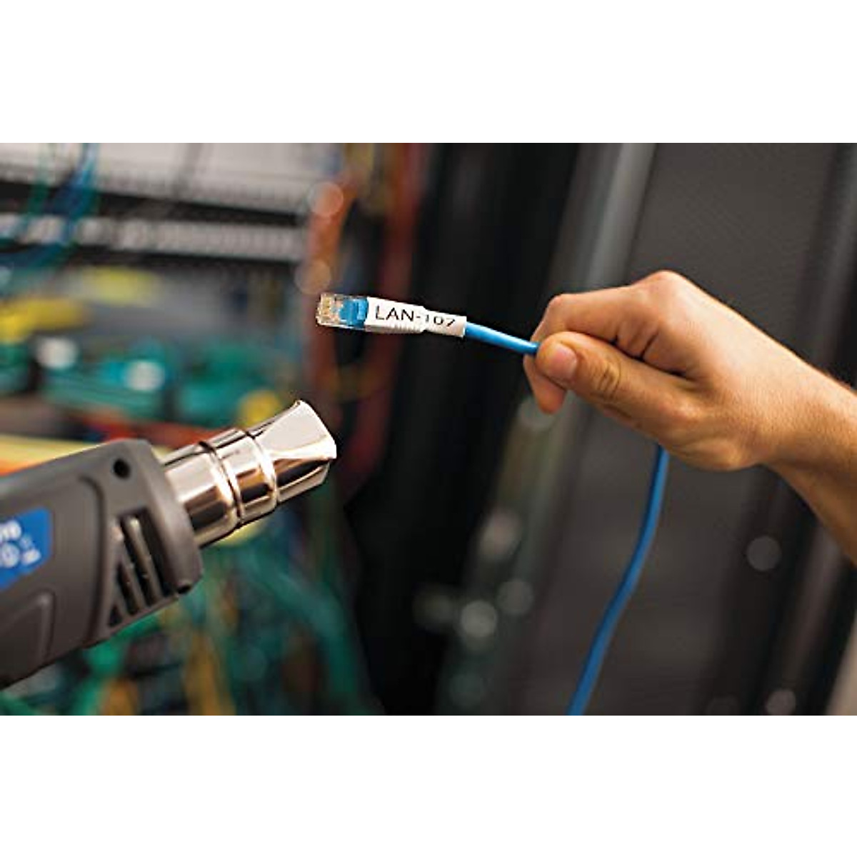 Brother Printable 2:1 Heat Shrink Tubing 5.8Mm x 1.5M (0.23In x 4.9Ft) Black On White HSE211