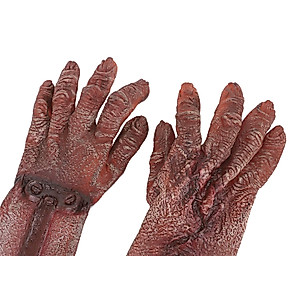 Horrific Halloween Zombie Hands Gloves Men Women Bloody Witch Wizard Demon Hands Monster Vampire Costume Accessories Fancy Dress Party Cosplay Gloves Party Props Decorations