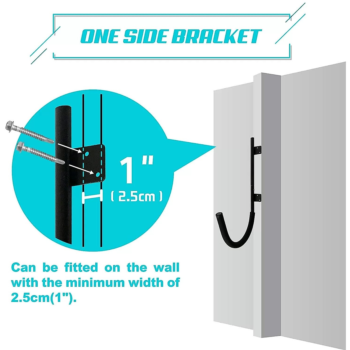 XZCheng Kayak Wall Hangers Heavy Duty Wall Mount Storage Rack for Kayak Canoe and Paddle Boards - Suitable for Wooden Frames and Solid Walls, Indoor and Outdoor, 100 Pound Capacity