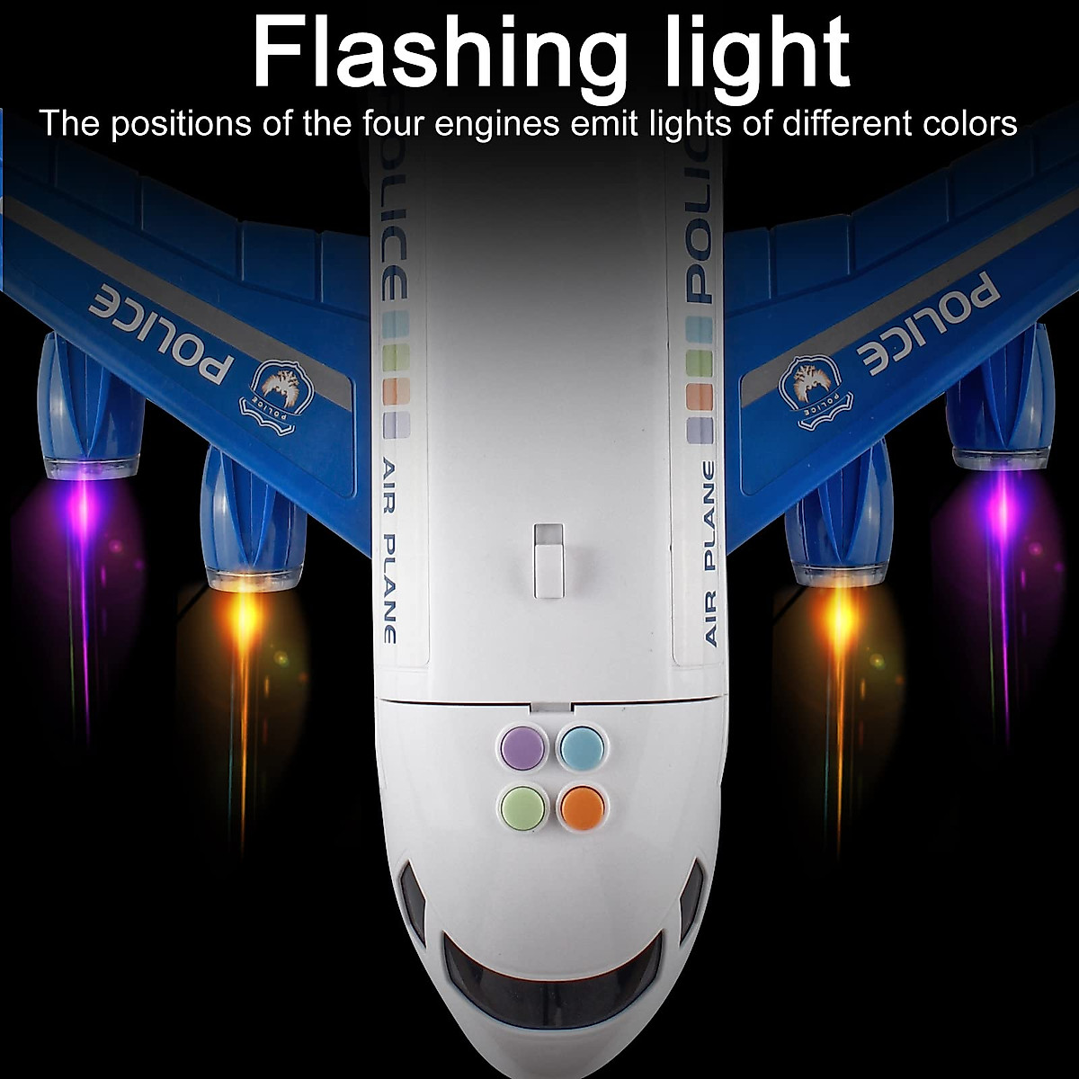 BBnote Deformable Airplane Toys with 4 Cars,Plane with Sound and Light for 3-5-8 Years Old Kids,Birthday Gifts for Boys and Girls