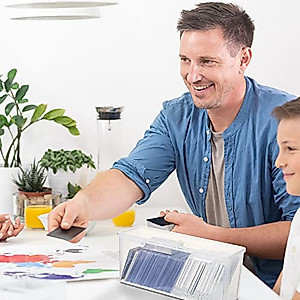 Lincia Deck Card Box Organizer Storage Compatible with MTG TCG 1100 Plus Plastic Trading Card Storage Box Hard Playing Card Case for Baseball Football Card Sleeves and Magnetic Card Holders (1)