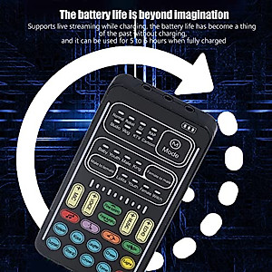 Portable Voice Changer, Handheld Bluetooth Voice Disguiser with Multiple Sound Effects, Voice Adjustable, Mini Gaming Live Sound Card for PS4/Xbox/Switch/PC/Phone(DC 5V)