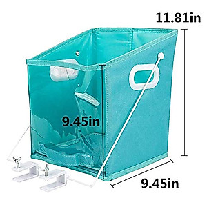 HNQH Pull-Down Closet Organizer Shelves,Clear Front Panel Storage Organizer Hanging Closet Wardrobe Storage Shelves, Clothes Handbag Shoes Accessories Storage