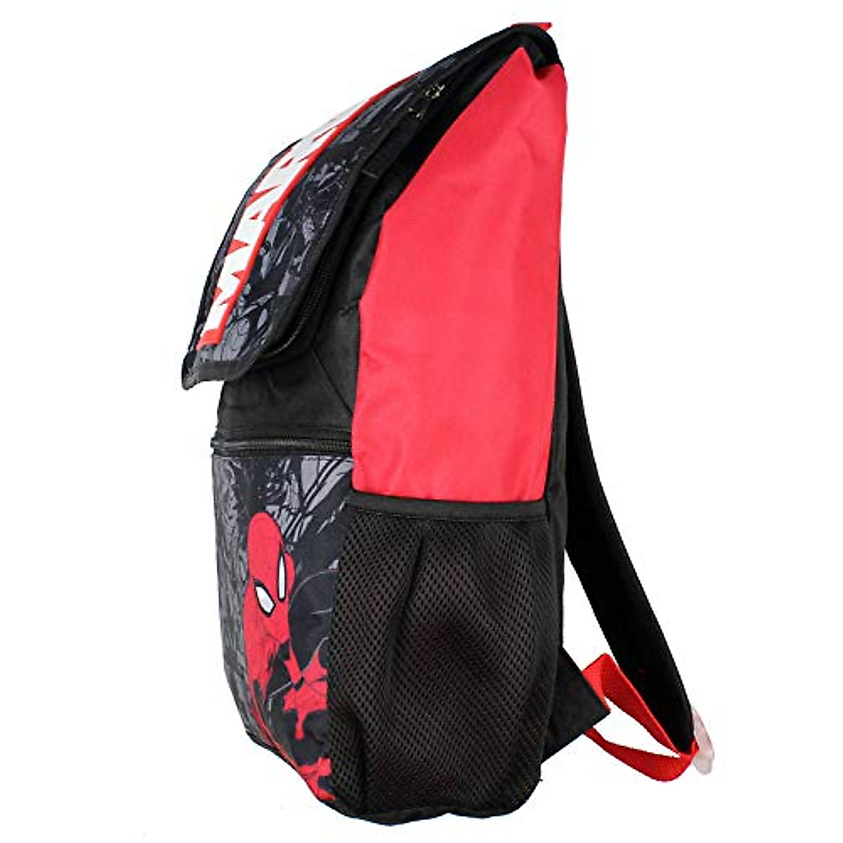 Marvel Spiderman Backpack Front Flap Compartment Travel Laptop Backpack With 3D Molded Marvel Logo