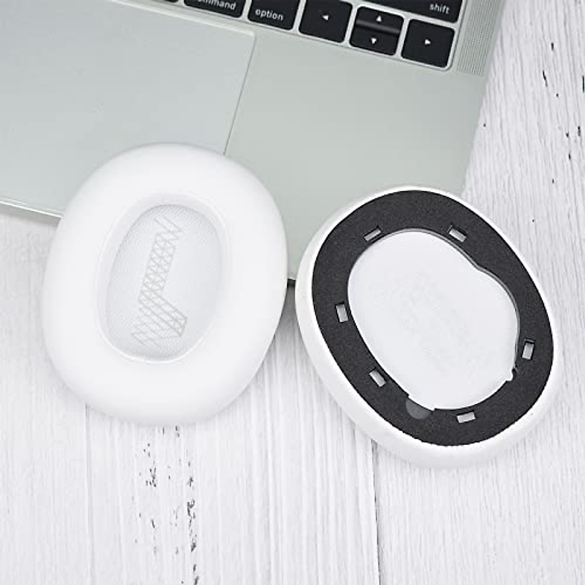 Live 650 BTNC Ear Pads Cushion, MOLGRIA Replacement Earpads for JBL Live 650 650BTNC 660BTNC Wireless Bluetooth Noise Canceling Headphones. (White)