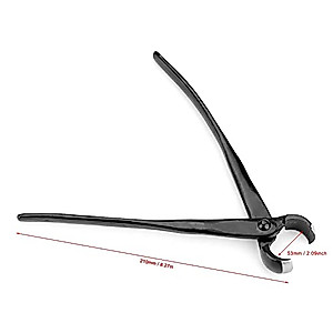 ZPSHYD Bonsai Concave Branch Cutter, 210mm/8.27 inch Manganese Steel Alloy Knob Branch Cutter Garden Branch Cutter Bonsai Tools Garden Concave Pruner (210mm)