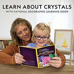 NATIONAL GEOGRAPHIC Craft Kits for Kids - Crystal Growing Kit - Grow a Crystal Garden in Just 6 Hours, Educational Craft Art Project, STEM Crafts for Girls Ages 8 9 10 11 & 12 (Amazon Exclusive)
