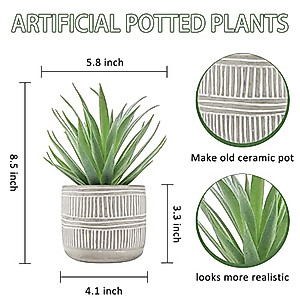 Der Rose Fake Succulents Plants Artificial Succulents in Pots for Room Home Bathroom Bedroom Office Boho Decor