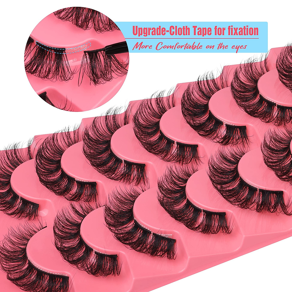 Cluster Lashes Natural Look Wispy Cat Eye Lashes Extensions Fluffy False Eyelashes Individual Lashes Strips DIY Lashes Pack Natural Lashes Clusters 8 Pairs by Newcally