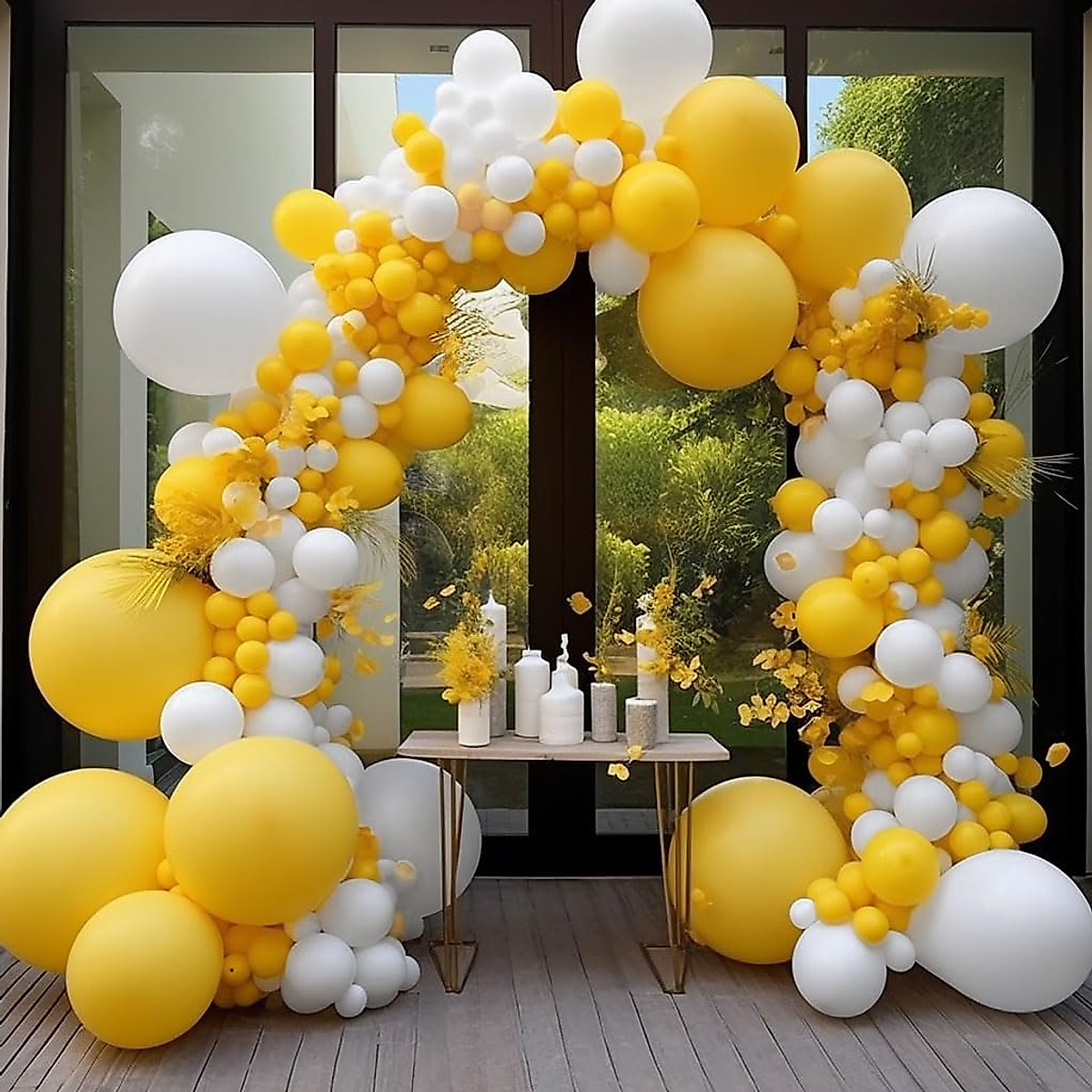 Pastel White Balloons-Double Stuffed White Balloons Different Sizes Latex Matte White Balloon Garland White Balloon Arch Kit for Birthday Baby Shower Wedding Bridal Shower Party Decorations