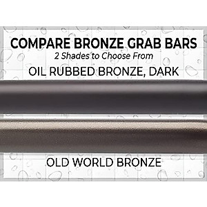 Grab Bar for Bathtub Shower - Stairs Bed Toilet Bathroom / Stand Assist & Safety Handrail / 304 Stainless Steel / Smooth / Oil Rubbed Bronze / 36"
