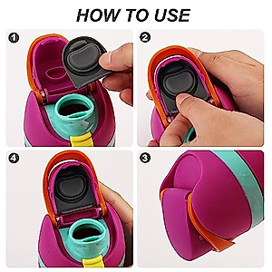 2pcs Replacement Stopper Compatible with Owala FreeSip 24oz 32oz, Water Bottle Top Lid for Owala 19/24/32/40oz Seal Bottle Cap Leak Proof Silicone Stopper Gasket Accessories