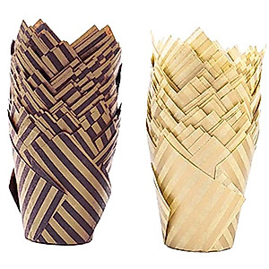 UPKOCH 200pcs Cuake Party Design Dark Shower Tulip Wrappers Liners Wedding Shop Paper Liner Dessert Baking for Greaseproof Decoration Birthday Portable Muffin Cake and New Cases