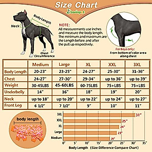 LovinPet Dog Pajamas Pitbull Sized Dog - Anti Licking, Wound Care Post Surgery Dogs Pajamas, Lightweight Stretchy Skin-Friendly Fabric, Orange Daisy Print,Use for Travel, Parties, and Home,Orange XXL