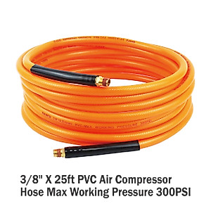 MELPRISU 17 Pieces Air Tool Kit 3/8" X 25ft PVC Air Compressor Hose Kit Air Compressor Accessories Kit