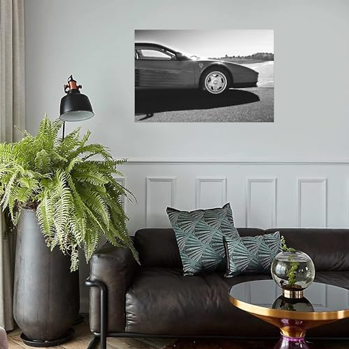 Car Poster Ferrari F40 Supercar Posters Racing Car Canvas Wall Art For Boy's Bedroom SuperCar Wall Decor Unframe-style 36x24inch(90x60cm)