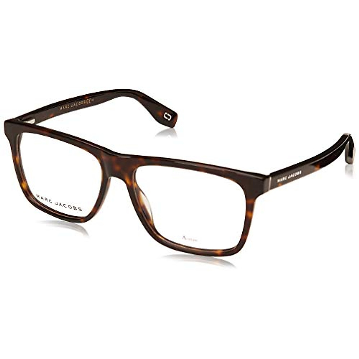 Marc Jacobs Marc 342 086 Dark Havana Plastic Rectangle Eyeglasses 55mm