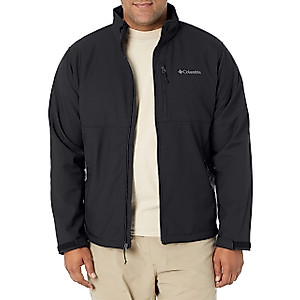 Columbia Men's Ascender Softshell Jacket, Black, Large Tall