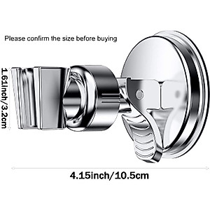 Shower Head Holder Suction Cup Handheld Showerhead Bracket Adjustable Height Shower Holder, Removable Handheld Wand Holder Wall Mounted Suction Bracket