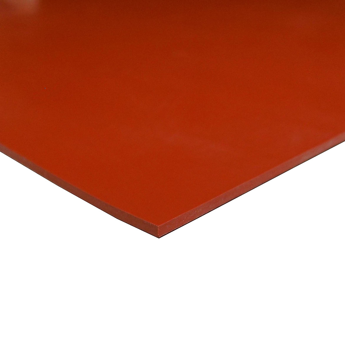 Red Silicone Rubber Sheet, 60A 1/16 x 9 x 12 Inch Commercial Grade, Made in the USA, No Adhesive Backing, High Temp Gasket Material