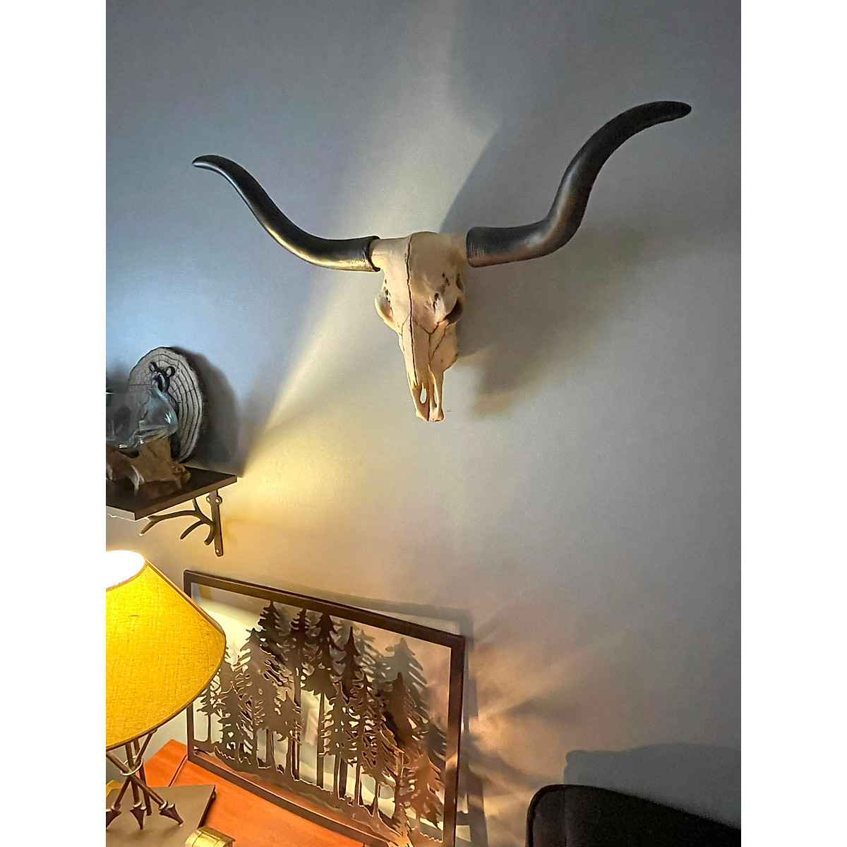 Long Horn Cow Skull Wall Hanging Longhorn Steer