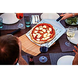 Ooni 12” Perforated Pizza Peel – Long Handle Perforated Aluminium Pizza Paddle – Lightweight Pizza Turning Peel – Ooni Outdoor Pizza Oven Accessories…