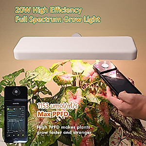 J&C LED Indoor Garden LED Height Adjustable LED Plant Grow Light, Built-in Smart Timer, Herb Garden Seed Starter Kit, Home Garden, Vegan Indoor Gardening, DIY Gifts, White（Plant &Pots Not Included