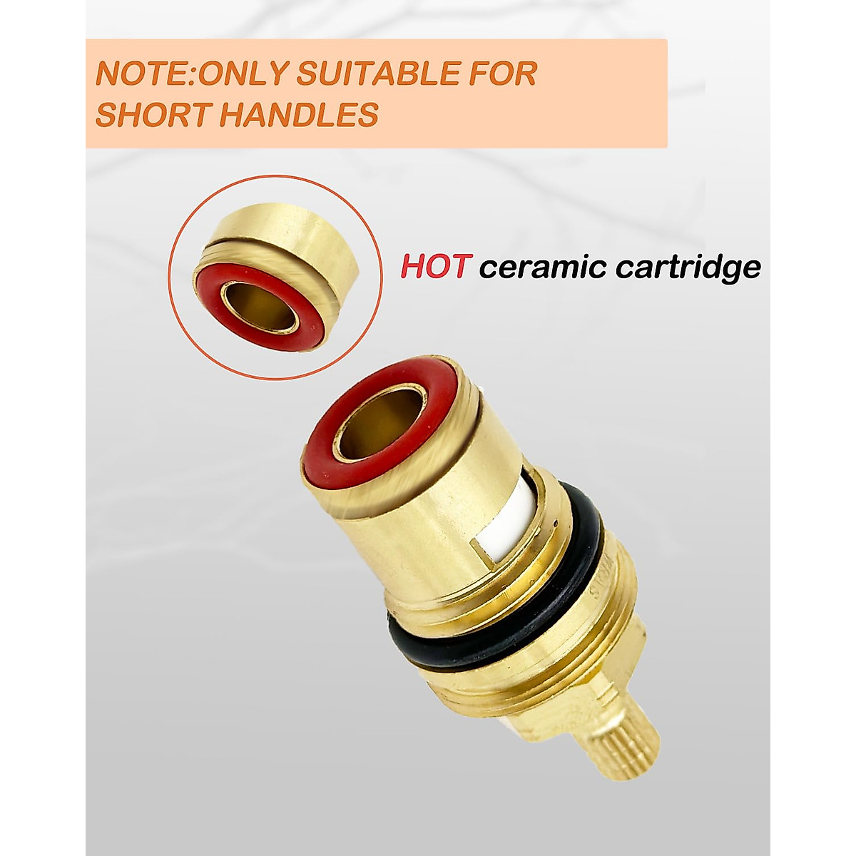013787-45 Ceramic Cartridge Assembly Fits for T&S Brass Faucets, Pressure 20PSI-125PSI Temperature 40F-140F, Ceramic Cartridge Faucet Filter Replacement - HOT