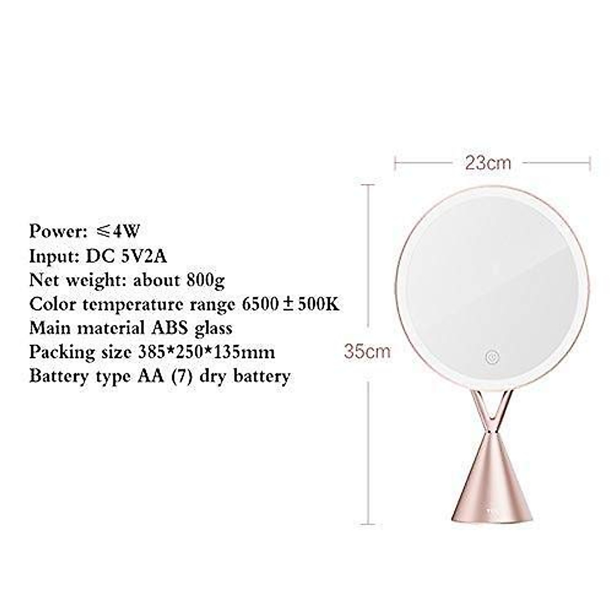 KXA Bathroom Vanity Mirrors Freestanding Cosmetic Mirror 5X Zoom Make Up Mirror Pedestal Table Mirror for Bathroom Bedroom Shaving Mirror Cosmetic Vanity Mirror Makeup Mirror