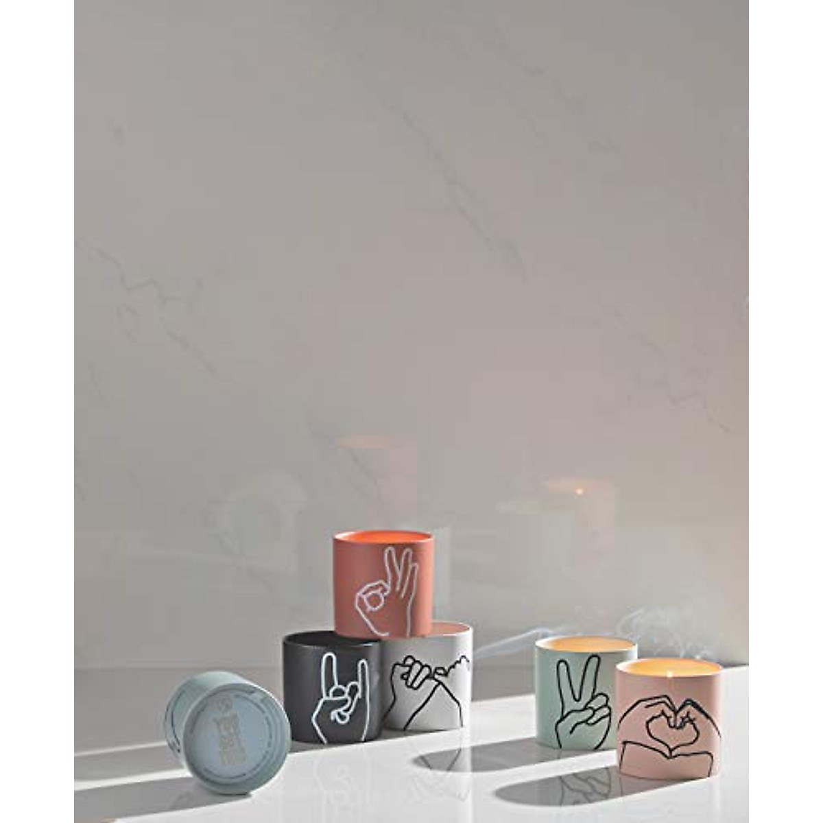 Paddywax Impressions Artisan Hand-Poured Scented Candle, 5.75-Ounce, Black - Rock On (Leather & Oakmoss)