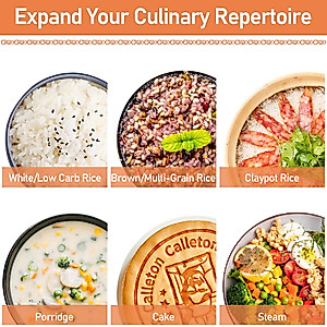 Small Low Carb Rice Cooker 6 Cup, Electric Mini Rice Cooker with Steamer Basket, Smart Rice Cooker Reducing Sugar (White)