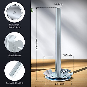 PVC Pipe Reamer, Plumbing Fitting Saver Bit Socket Saver, for 1/2" Speed Power Drill, Pipe Reamer Tool for Removing SCH 40 from Hub, Pipe Fitting Saver Inside Pipe Cutter for ABS PVC Pipe(2 Inch)